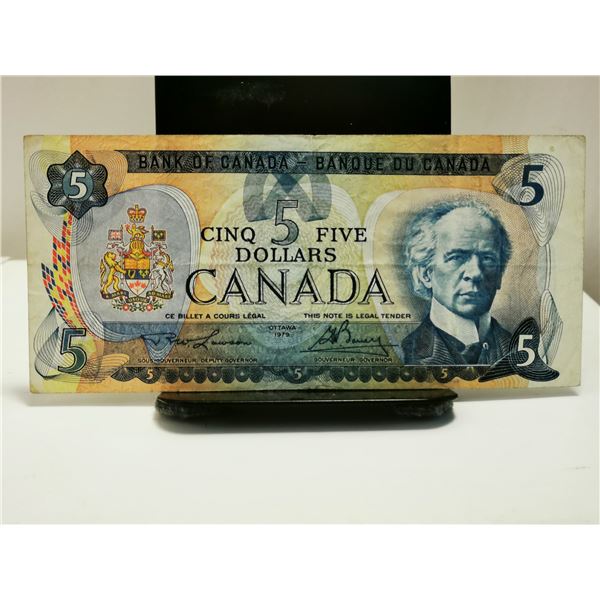 1979 $5 BANK OF CANADA BANK NOTE