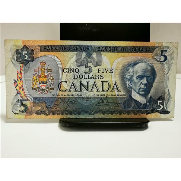 1979 $5 BANK OF CANADA BANK NOTE