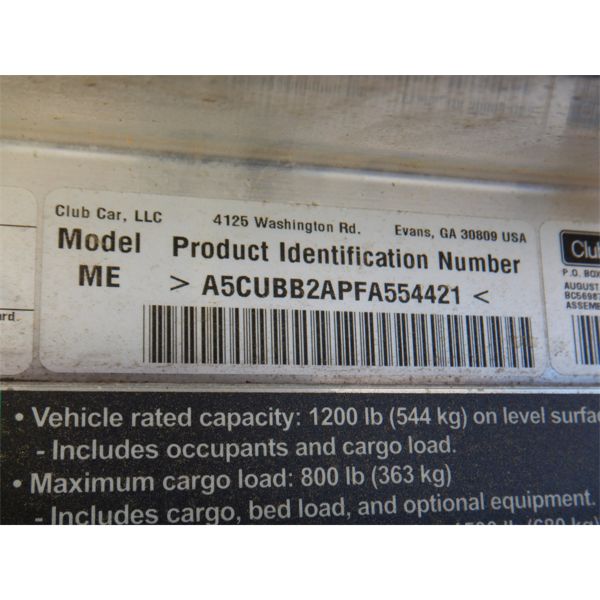 Club Car Serial Number Identification