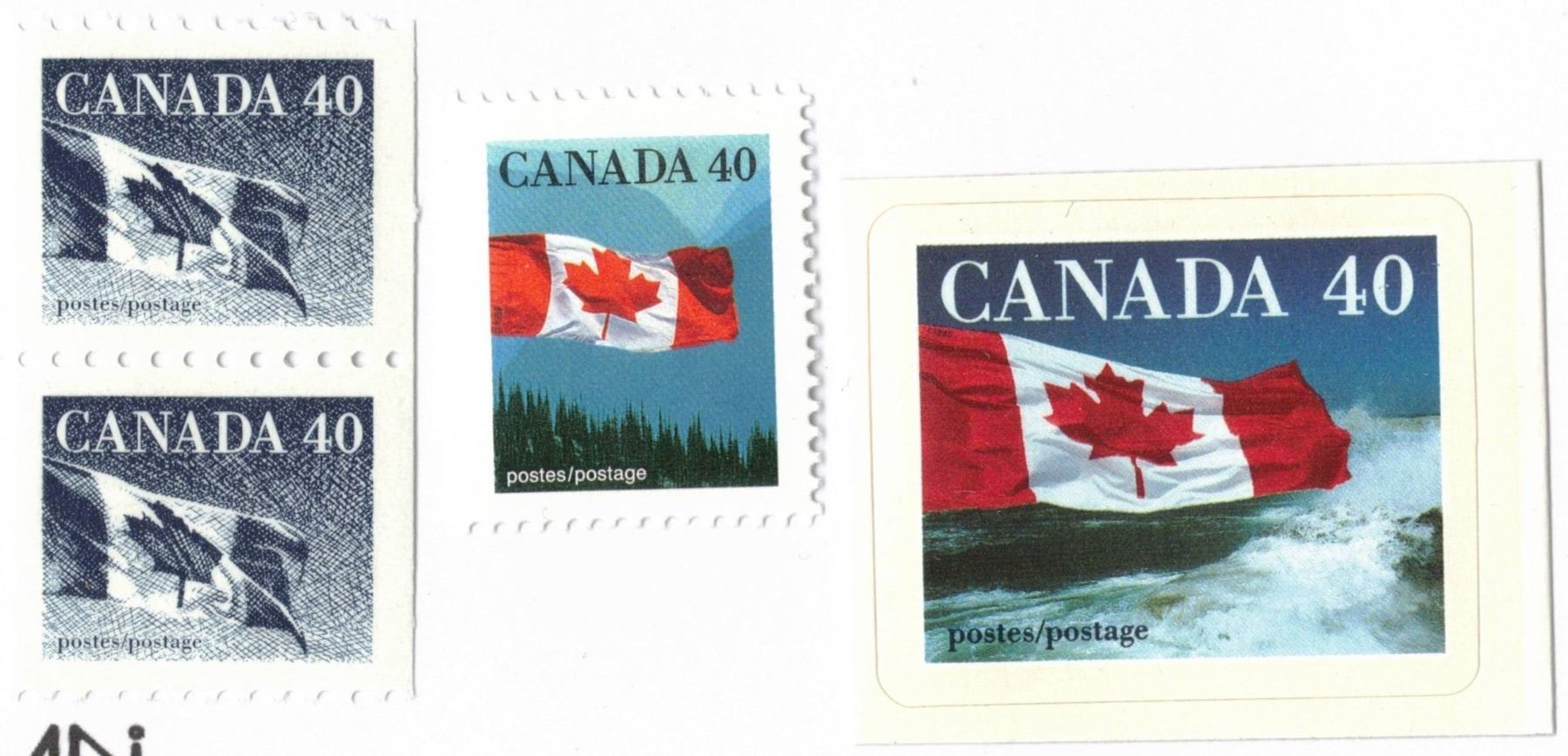 Canada Post Flags Series Stamps - From the 1991 Souvenir collection of ...
