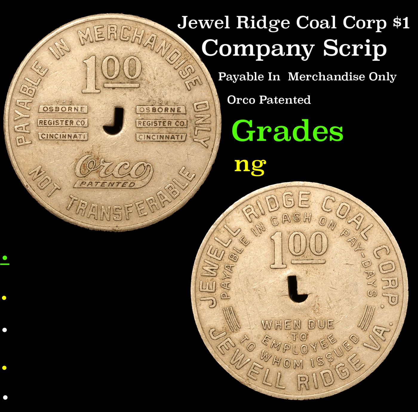 Jewel Ridge Coal Corp $1 Grades ng