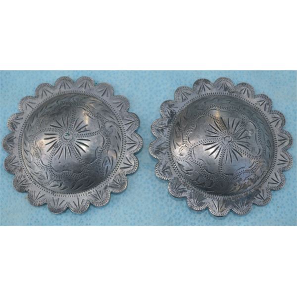 three inch silver conchos