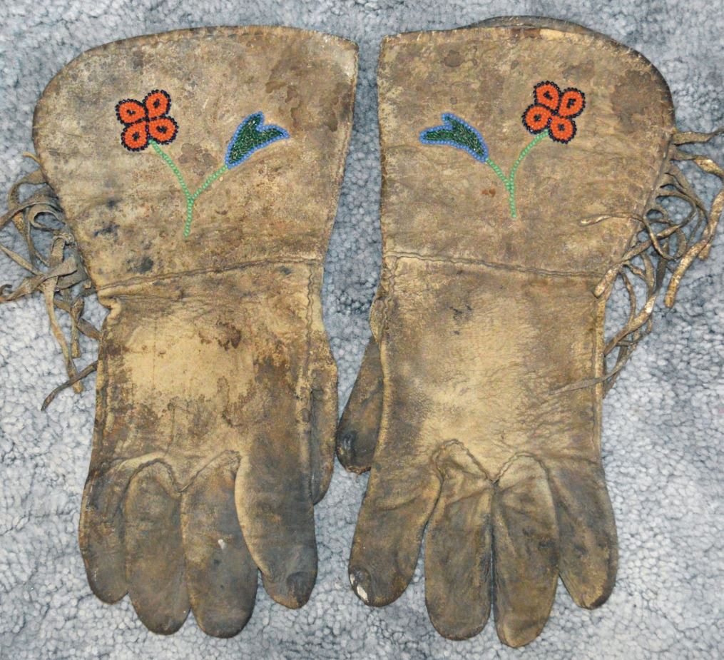 early Indian beaded gauntlets