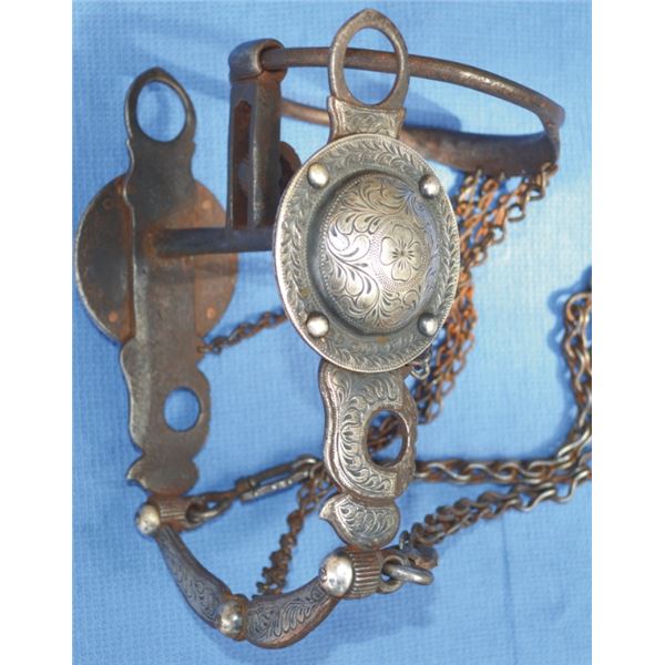 G S Garcia silver inlaid ring bit