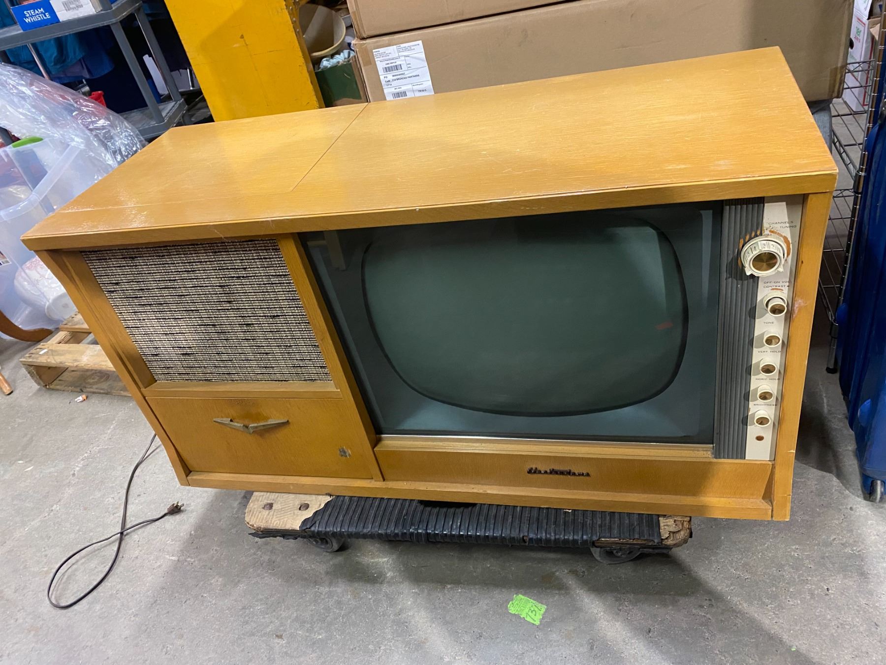 Electrohome tv, record player and radio