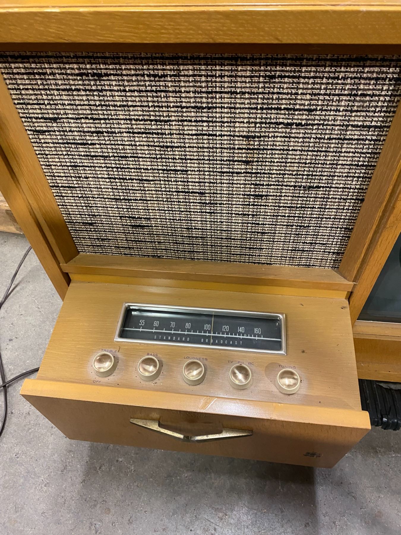 Electrohome tv, record player and radio