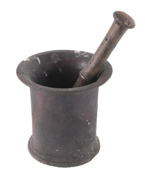 Apothecary Pharmacy Mortar & Pestle Cast Iron