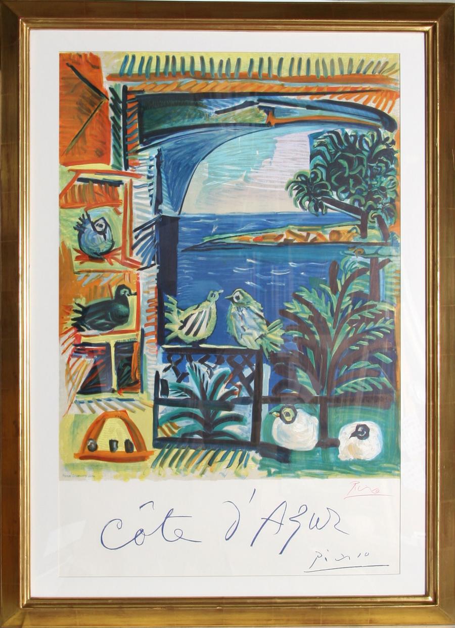 Pablo Picasso Cote Dazur Signed Lithograph 1962