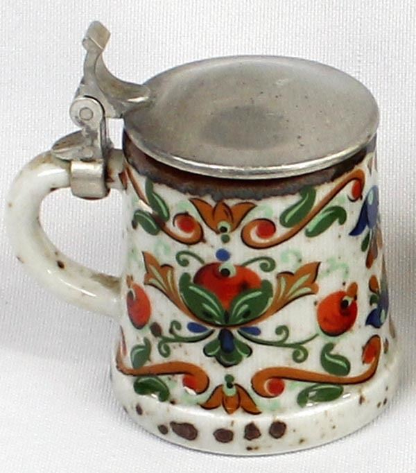 2 Vintage German Porcelain Miniature Steins
