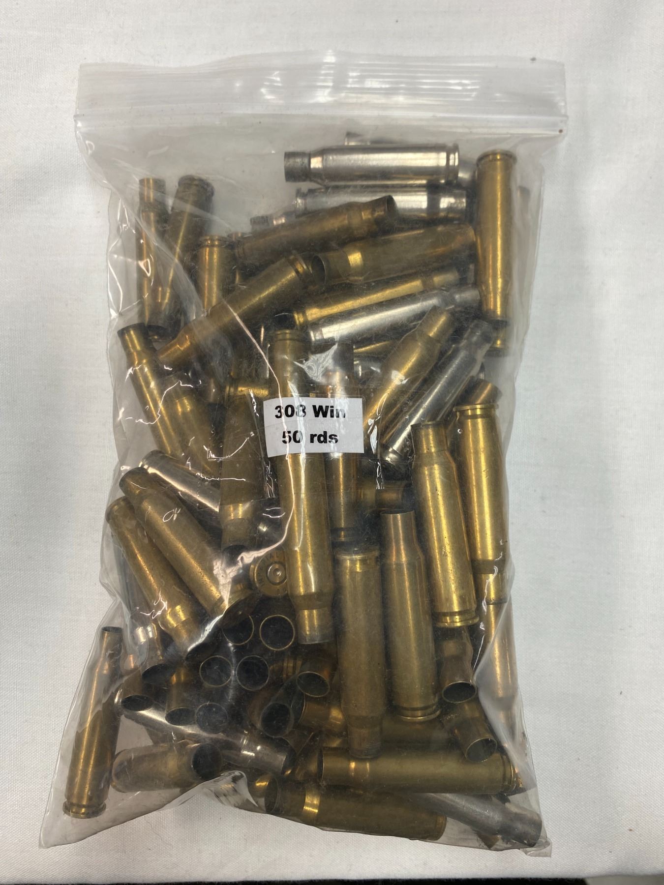 Brass 308 Win Once Fired 300 rounds (6.9lbs) Brass 308 Win Once Fired 300 rounds (6.9lbs)