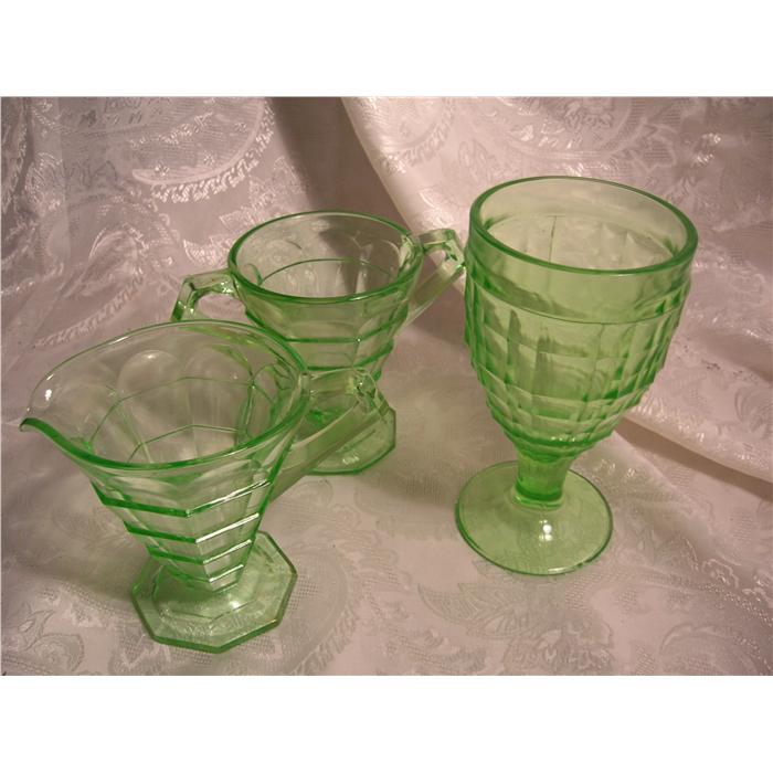 Collection of Vaseline Glass