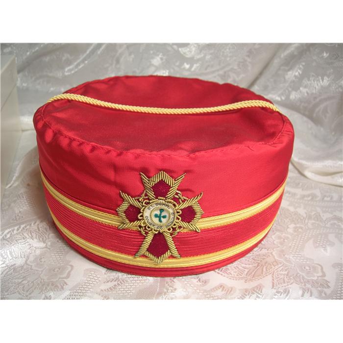 Red Pillbox Freemason Hat