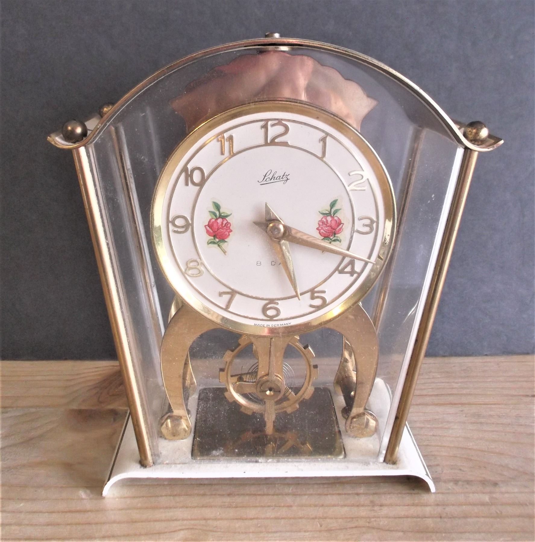 Vintage Schatz & Sohne No. 59 8 Day Windup Mantel Clock Carriage Clock ...