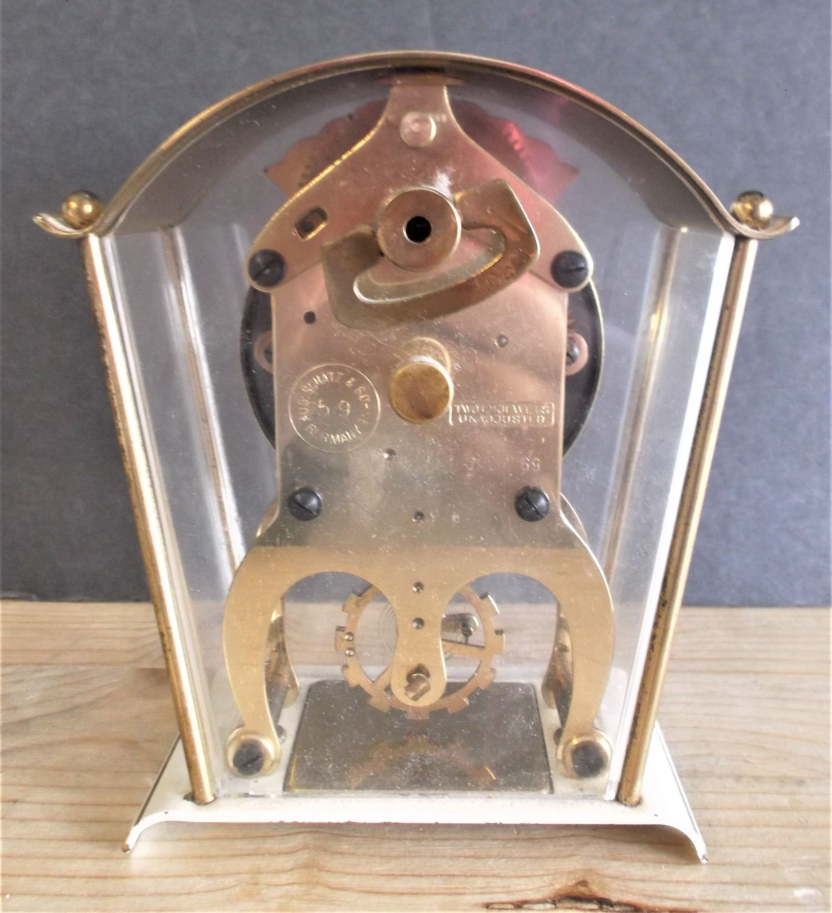 Vintage Schatz & Sohne No. 59 8 Day Windup Mantel Clock Carriage Clock ...