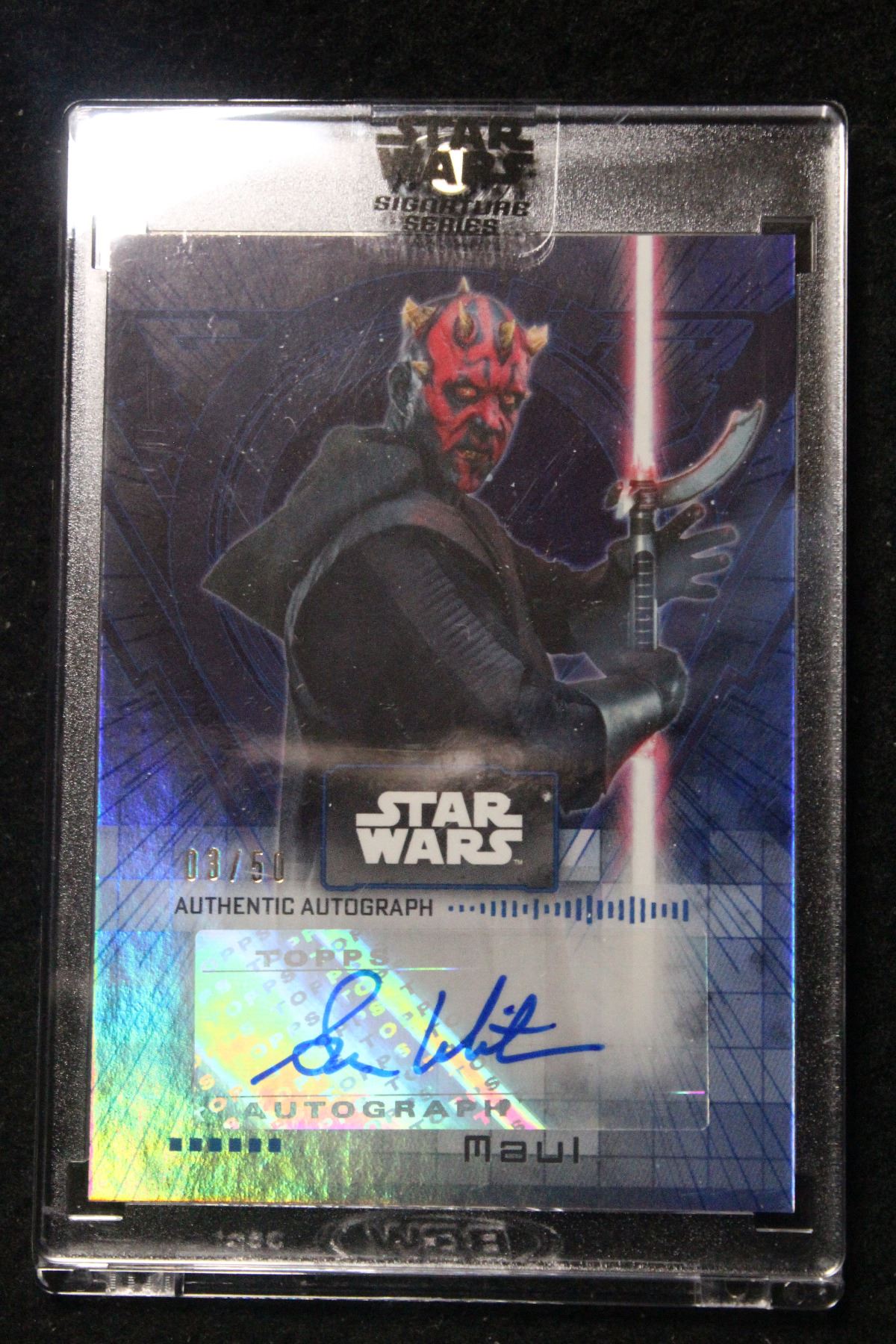 2022 STAR WARS SIGNATURE DAUL MAUL SAM WITWER AUTO #3/50