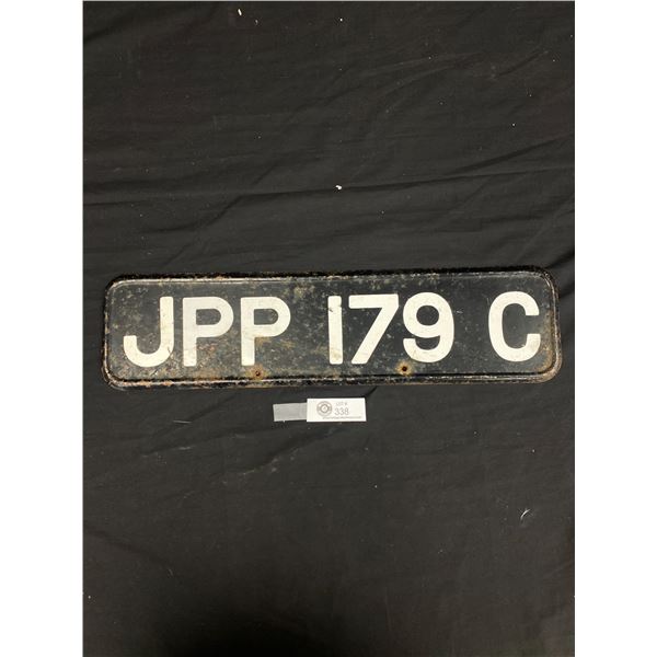 Vintage European License Plate