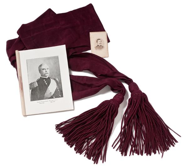 Civil War Officer's Scarlet Sash Worn by Colonel Thomas H. R