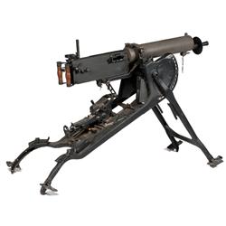 * German Maxim 08 Machine Gun on Sled Mount,