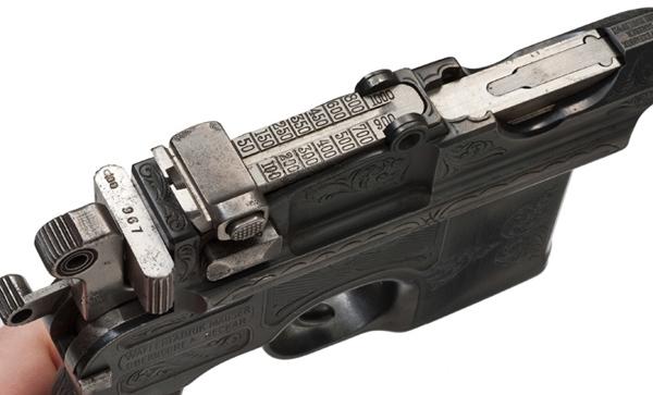 * C96 Mauser Engraved Broom Handled Pistol,