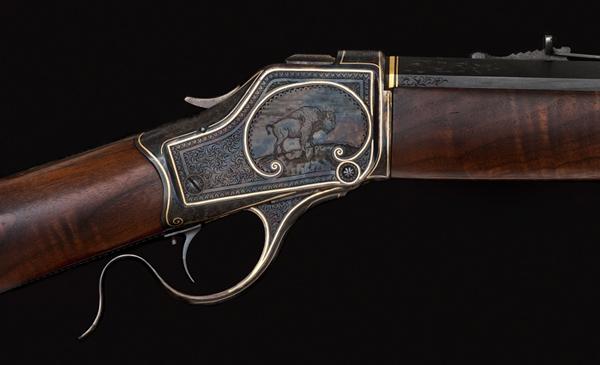 Winchester High Wall Model 1885 Rifle Engraved by Joseph,