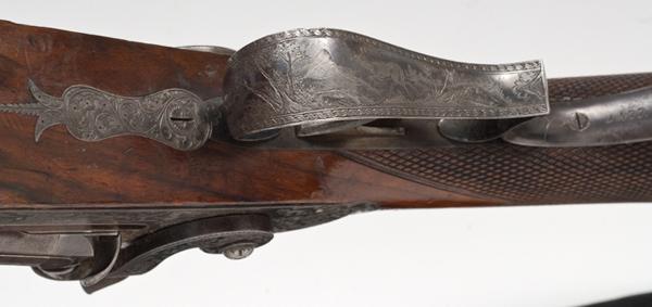 Percussion Double Barrel Rifle by Devisme,