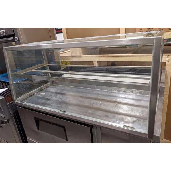 Hot Food Display with Clear Glass Sneeze Guard - 42in W x 16in D x 18in H