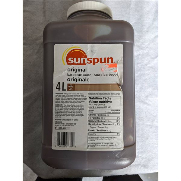 Sunspun original barbeque sauce 4L bottle