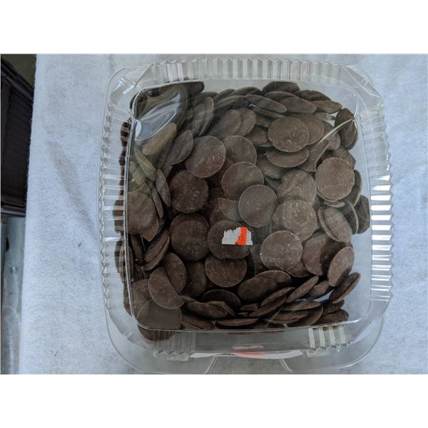Three large containers of milk chocolate coins (1kg container)