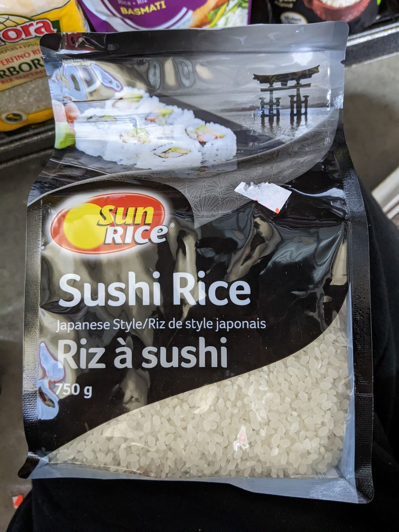 Seven bags of Sun Rice Sushi Rice Japanese Style (750g bags) - BB 2024 ...