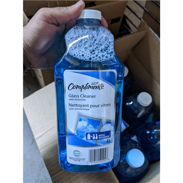 Group of 6 Compliments glass cleaner (2L bottles)