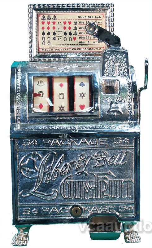 5 Cent Mills Liberty Bell Gum Fruit Slot Machine