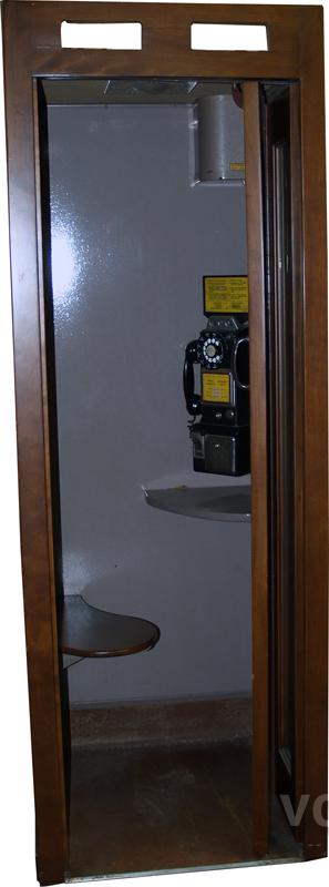 1950's Style Wooden Telephone Booth w/ Pay Phone