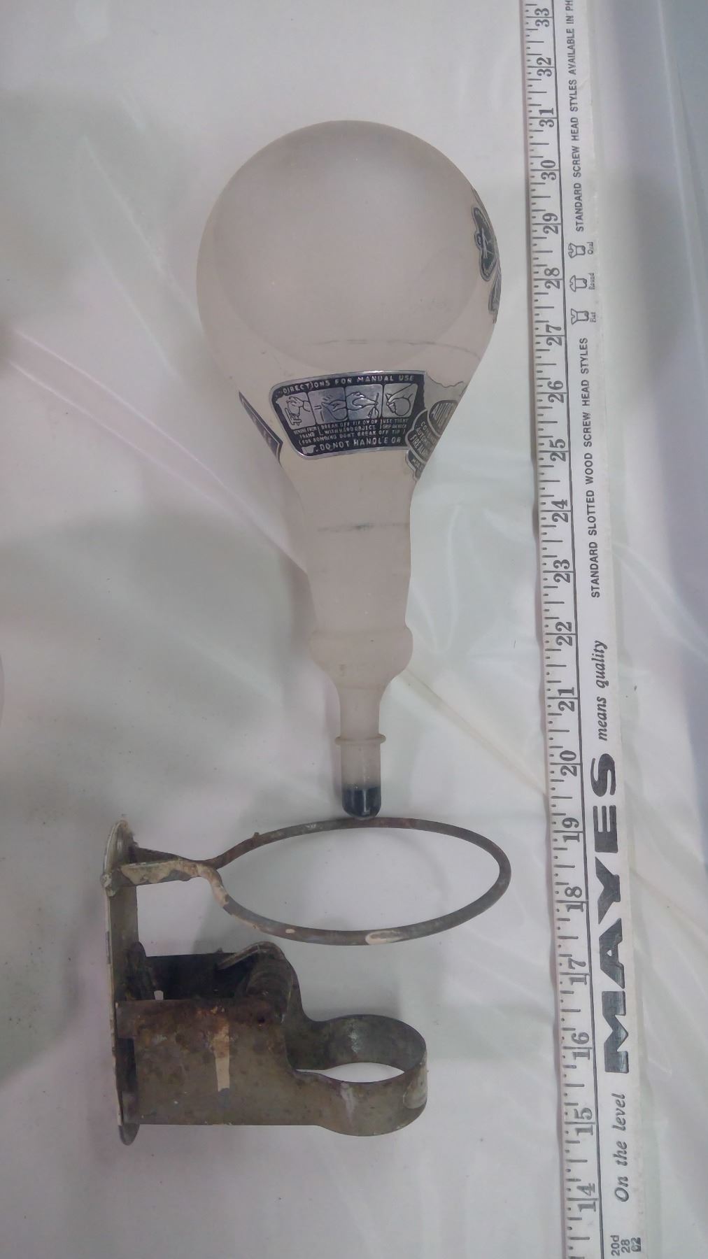 Lot of 5 Glass Fire Extinguisher Bombs w/ Wall Holders - Schmalz Auctions