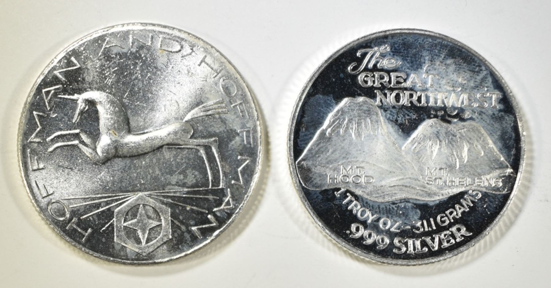 (2) 1 OZ SILVER ROUNDS: