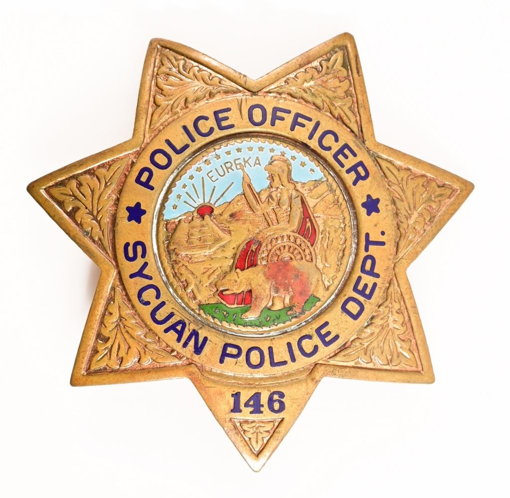 1957 Sycuan Tribal Police Badge- California