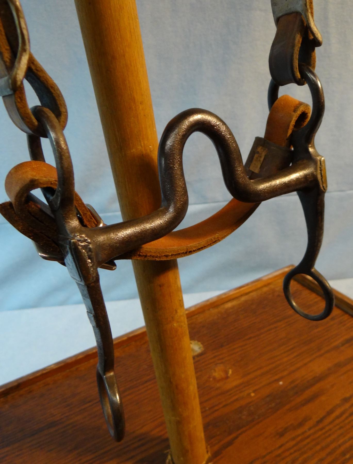 2 bridles: bridle w/glass rosettes & McChesney curb bit and Brass ...