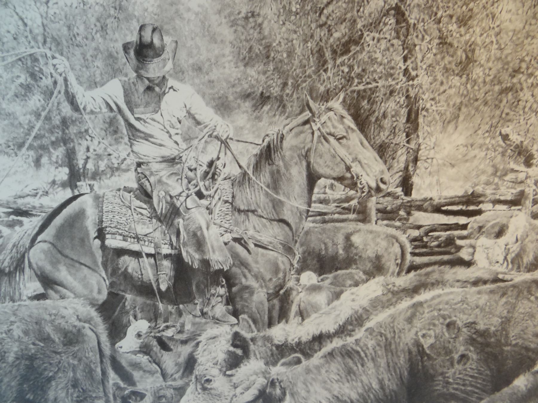 Shufelt, Robert (Shoofly) signed & framed pencil print, Babe In The ...