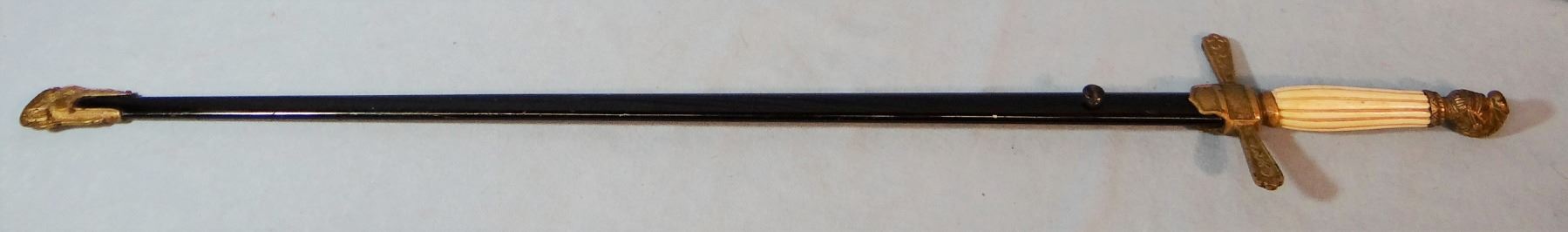 Vintage Ivory handled sword, 28" blade,