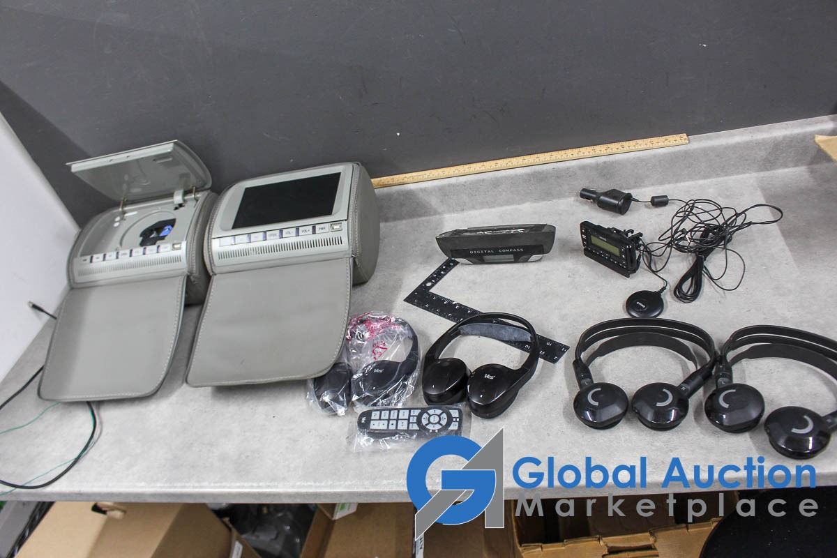 Aftermarket DVD Head Rests - GM w/Sirius Receiver & Car Kit