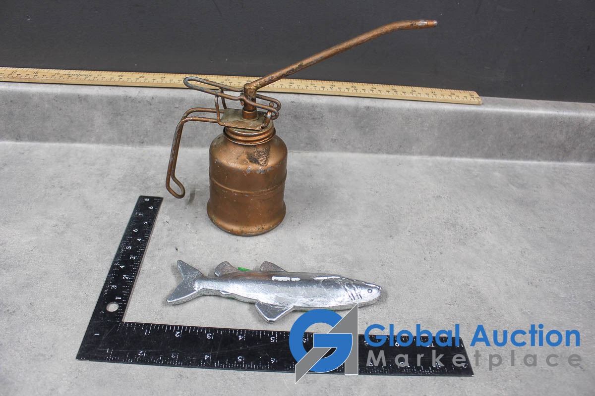 1970 New Symons Oiler and Trout Lake Zinc Ingot (Fish Shaped)