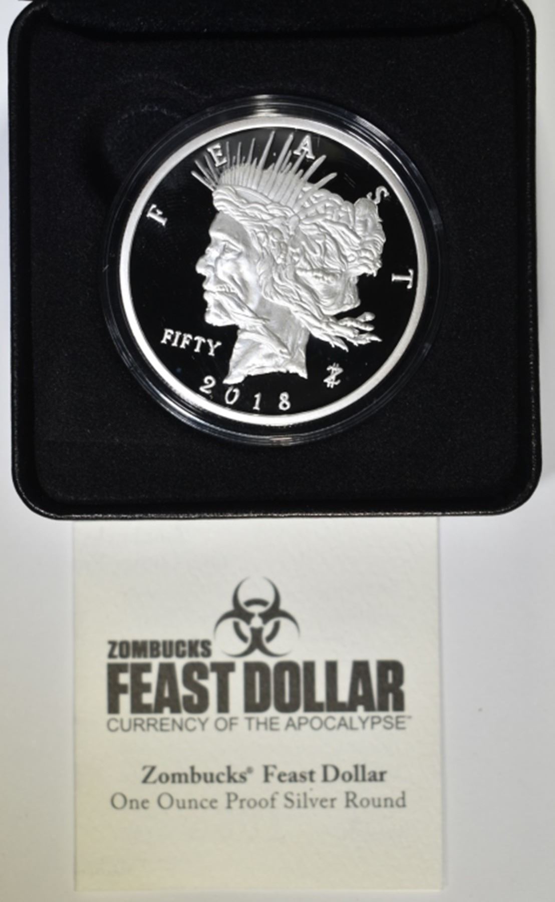 ZOMBUCKS 1 OZ SILVER CURRENCY OF THE APOCALYPSE