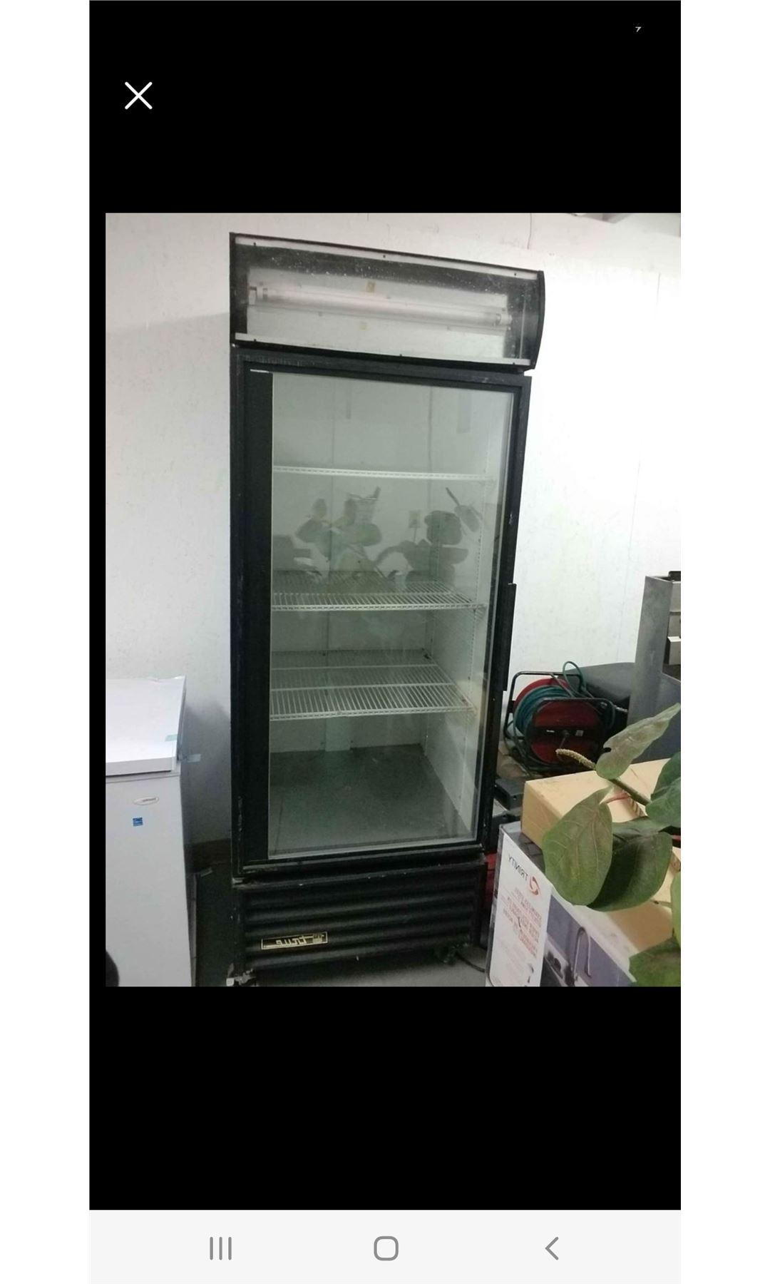 True Single glass door cooler