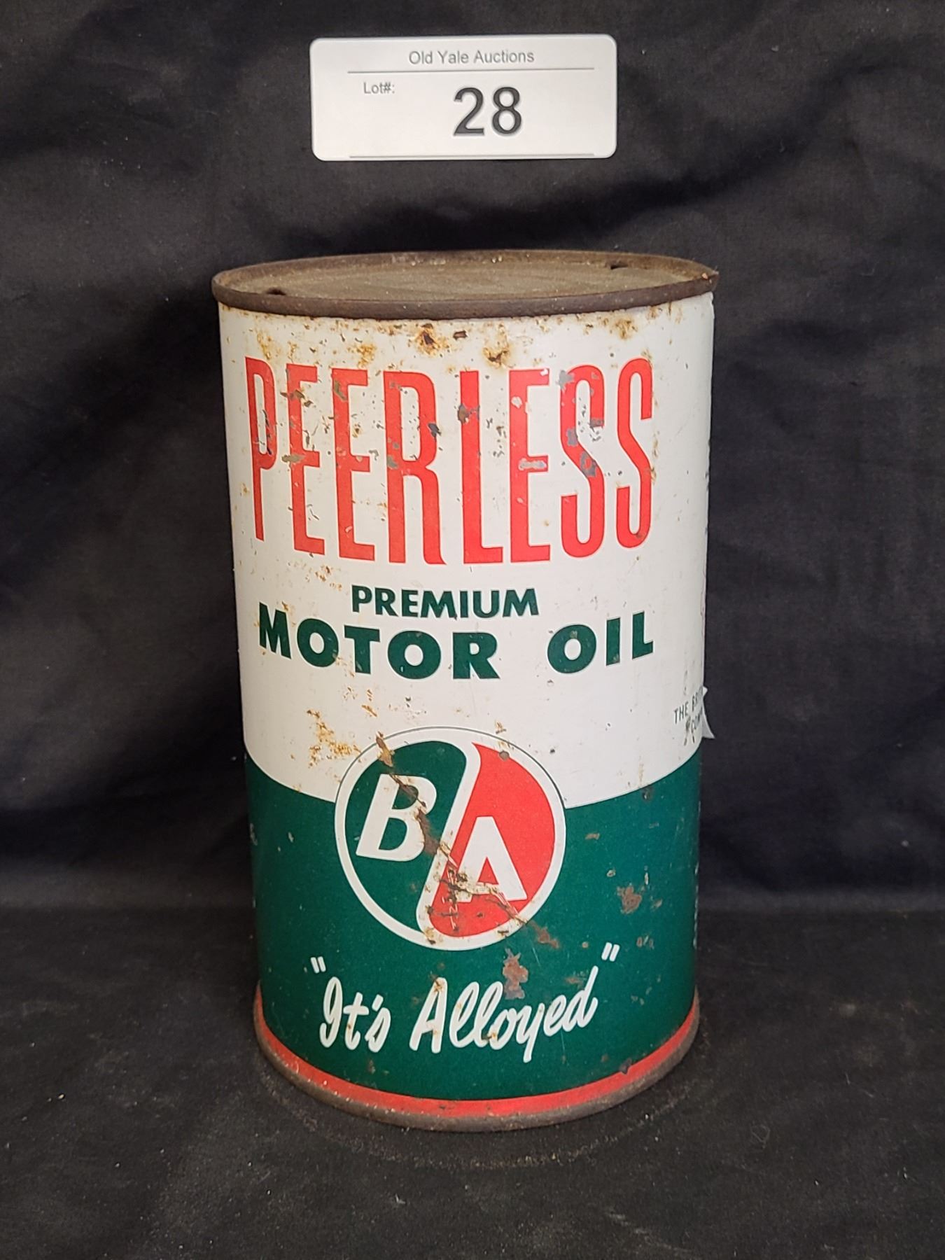 B/A PEERLESS MOTOR OIL QUART