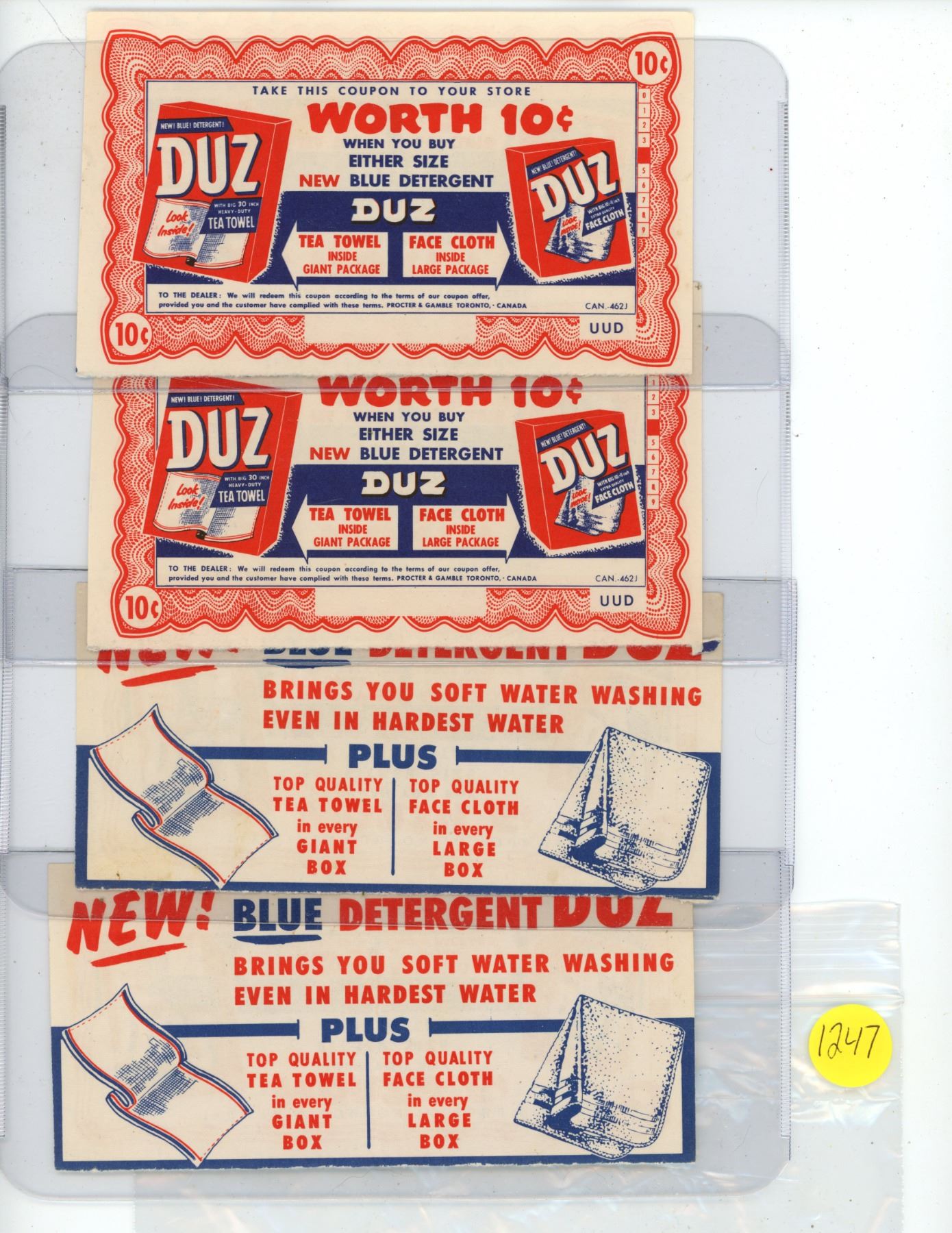 4 - Vintage Duz Detergent Cuopons
