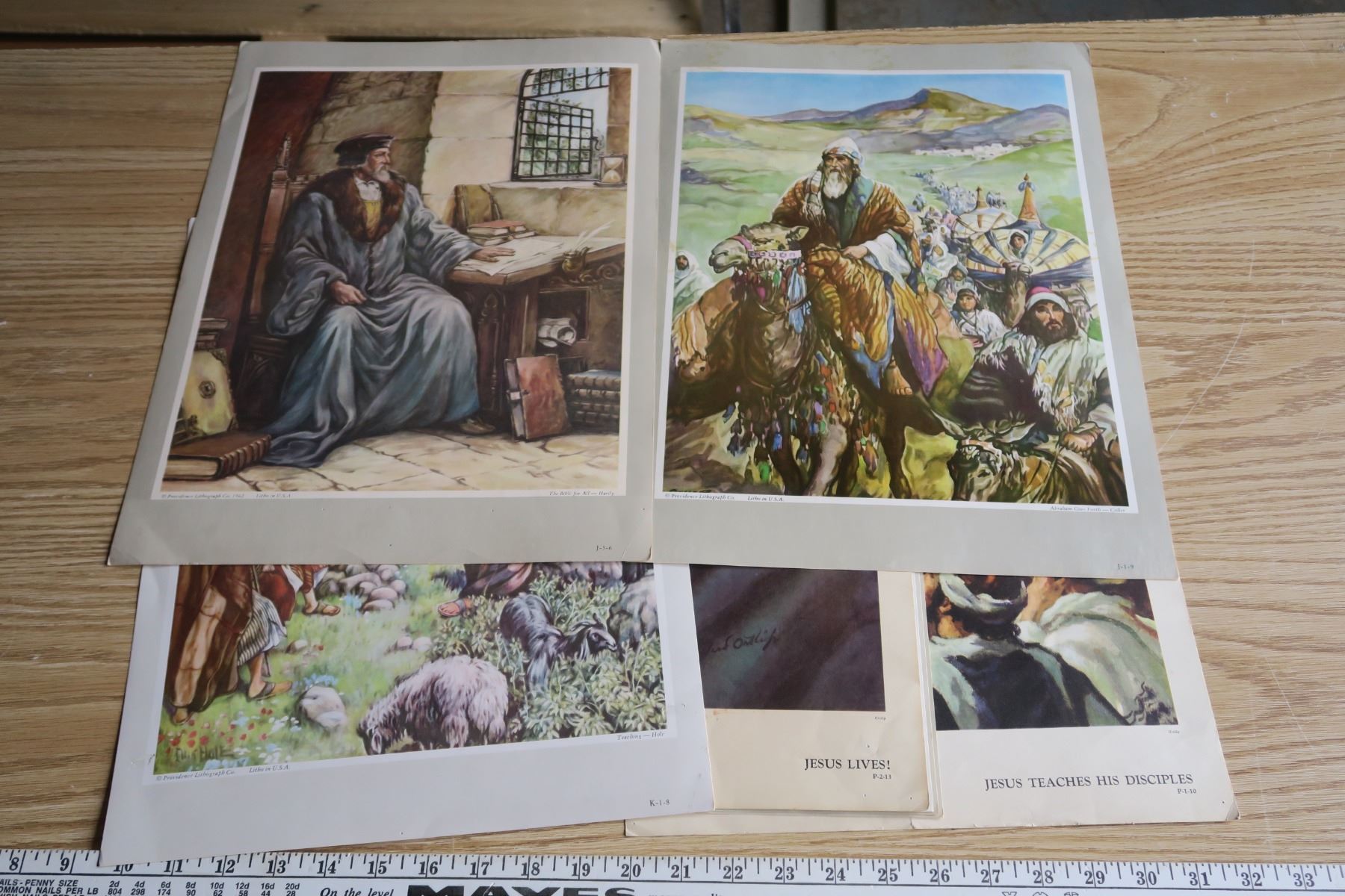 8- 1950’s + 1960’s Biblical Lithographs by Famous Artists - 12x17inch