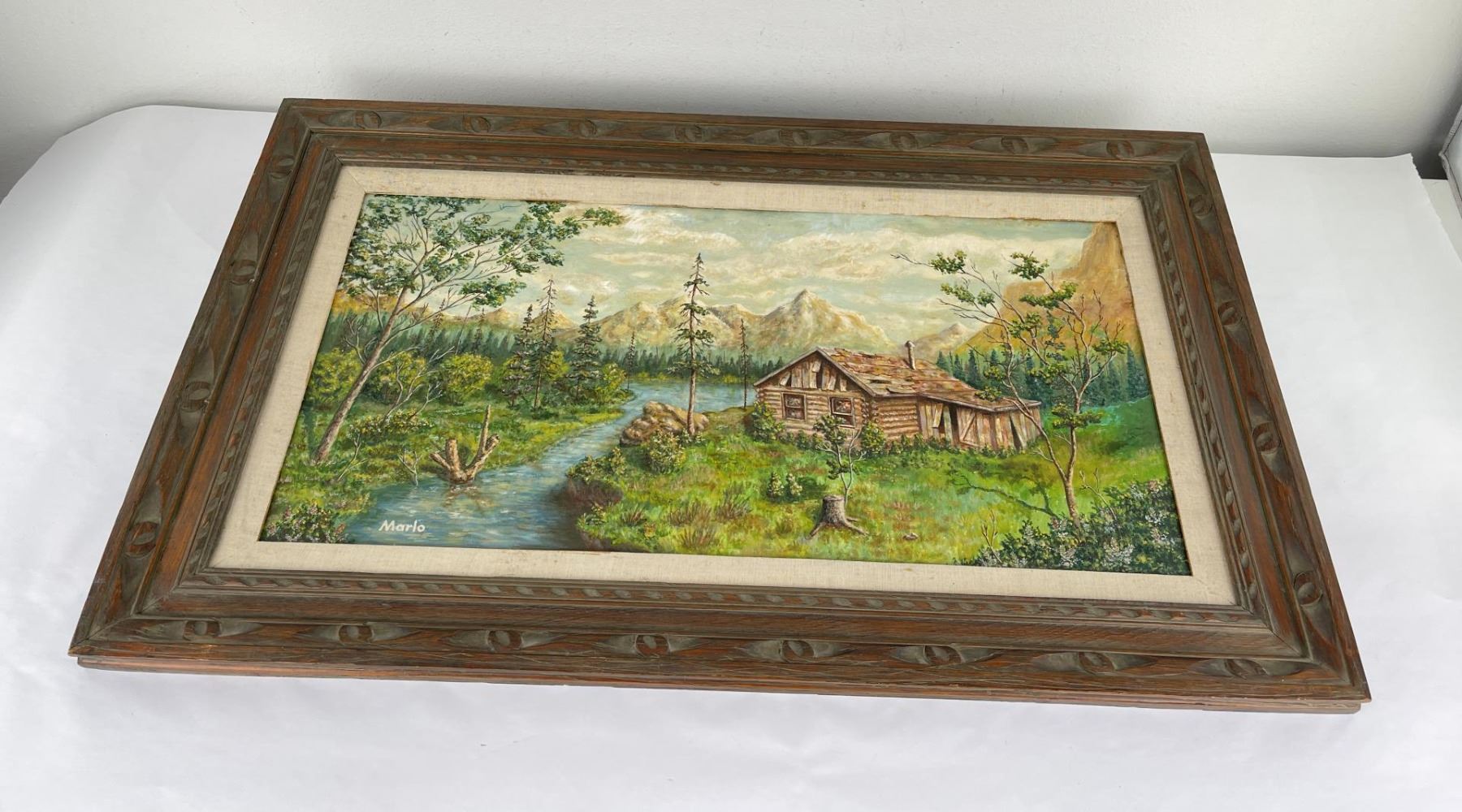 Marlo Anderson Fort Shaw Oil on Board Painting
