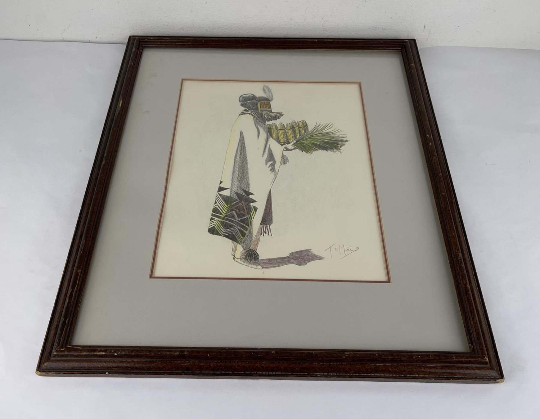 Thomas E. Mails Colored Pencil Drawing
