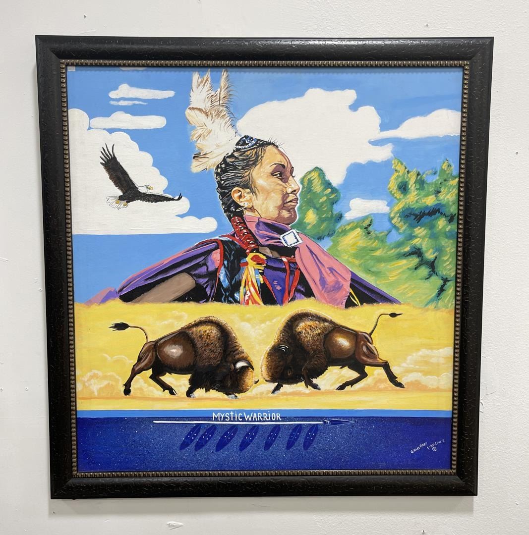 Grass Rope Native American Indian Painting