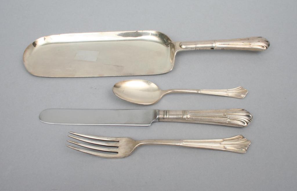 Group of Santa Fe Railroad Silver Plated Flatware