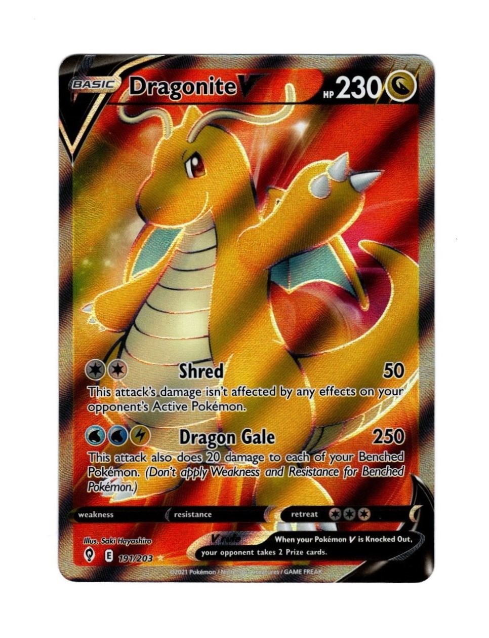 Pokemon: Dragonite V Full Art (Evolving Skies)
